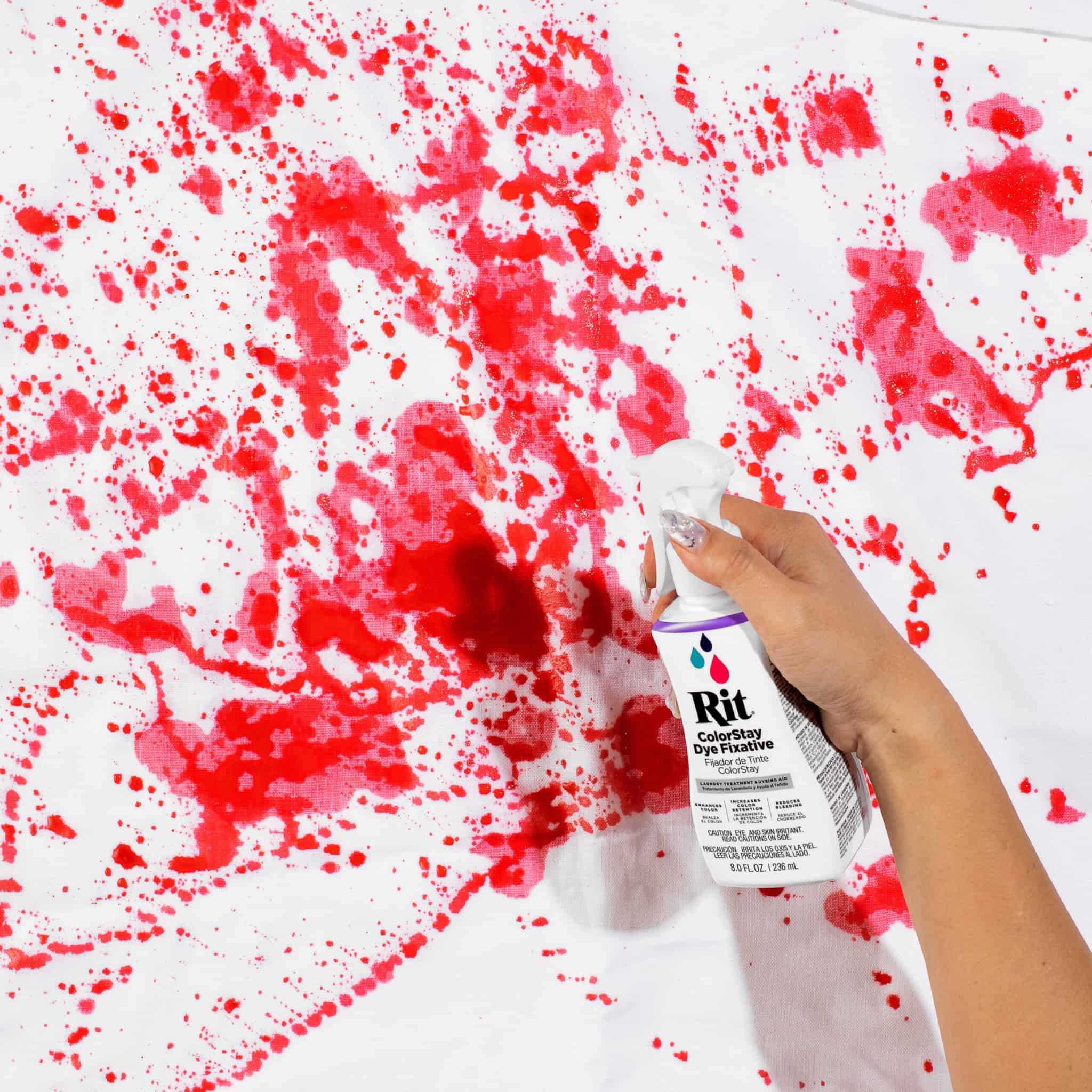 Splatter Fake Blood Table Cover – Rit Dye