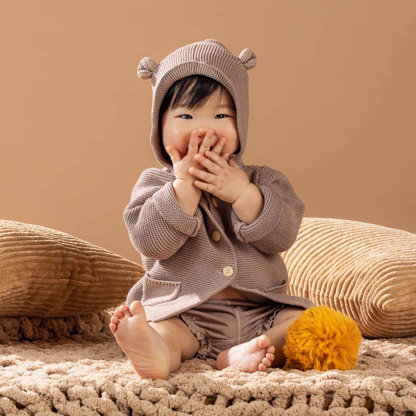 Taupe Bear Baby Cardigan – Rit Dye