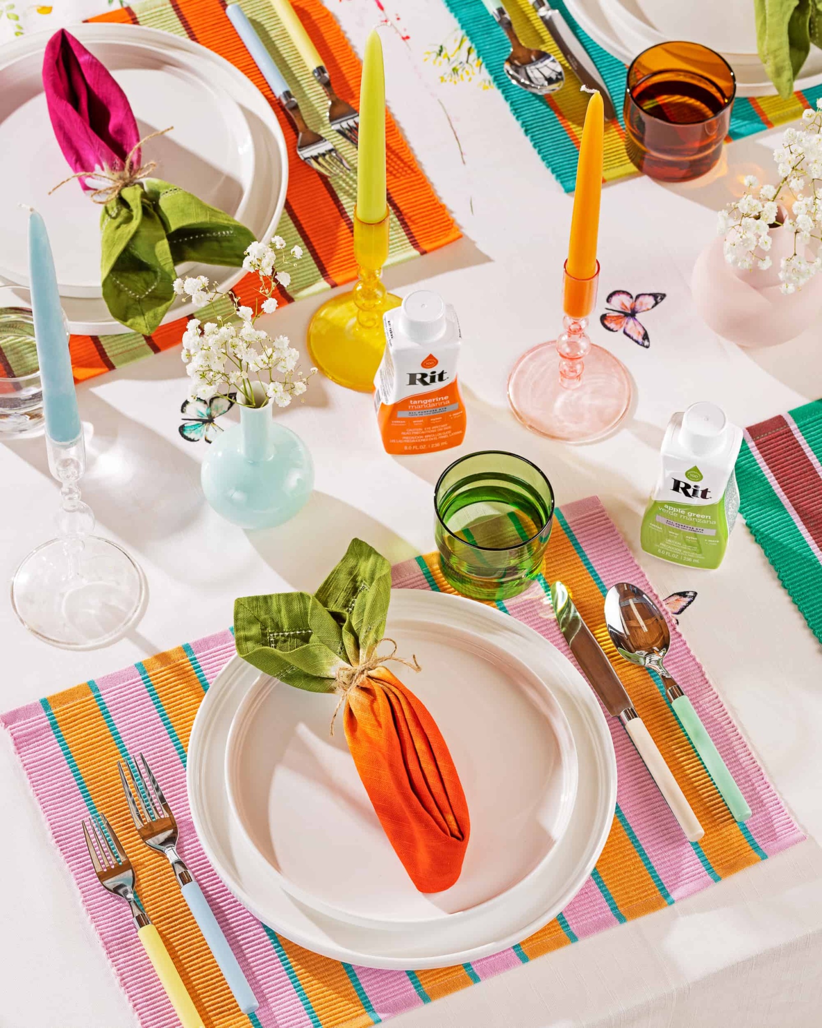 Dip Dyed Heirloom Carrot Napkins – Rit Dye