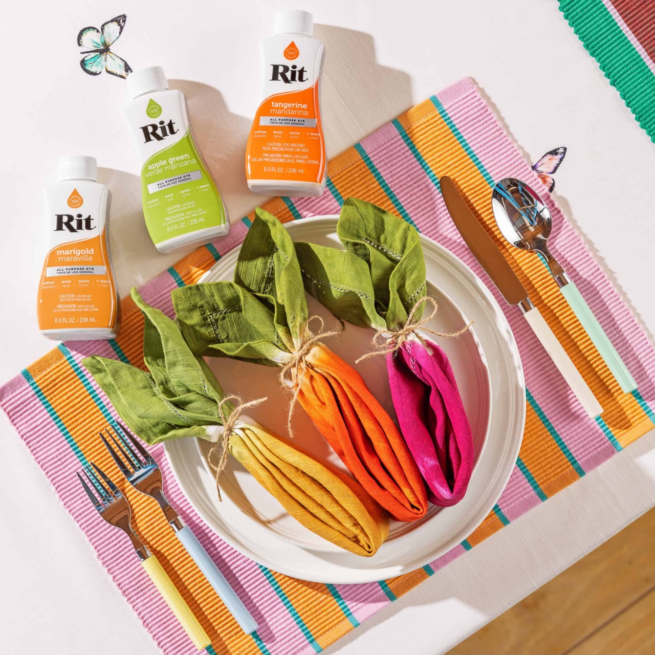 Dip Dyed Heirloom Carrot Napkins – Rit Dye