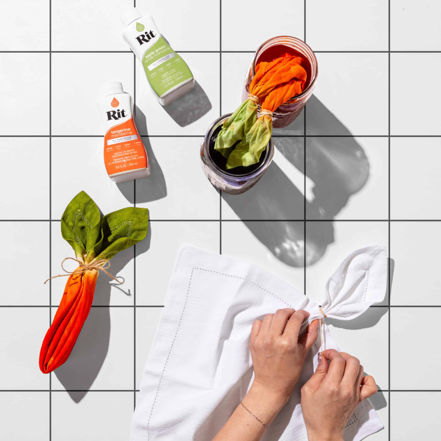 Dip Dyed Heirloom Carrot Napkins – Rit Dye