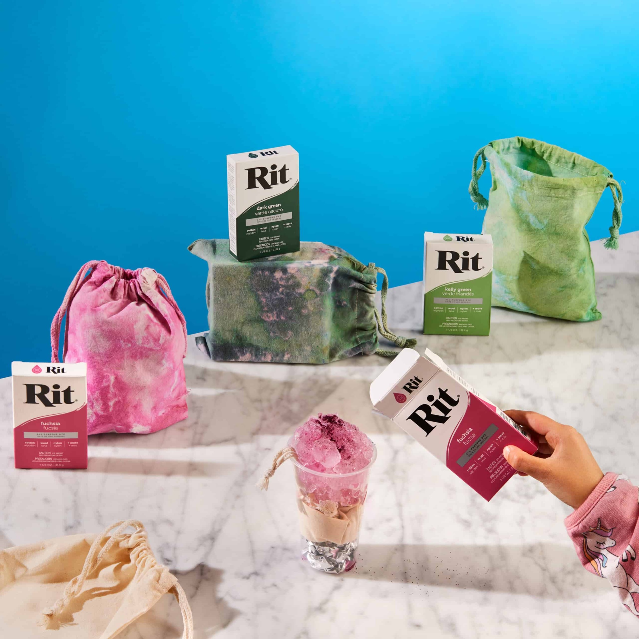 Snow Dyeing for Kids – Rit Dye